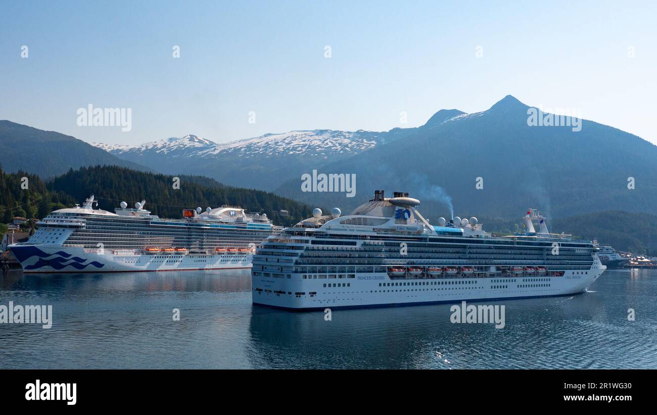 Ketchikan, Alaska USA - May 27, 2019: cruise ferry trip with landscape ...