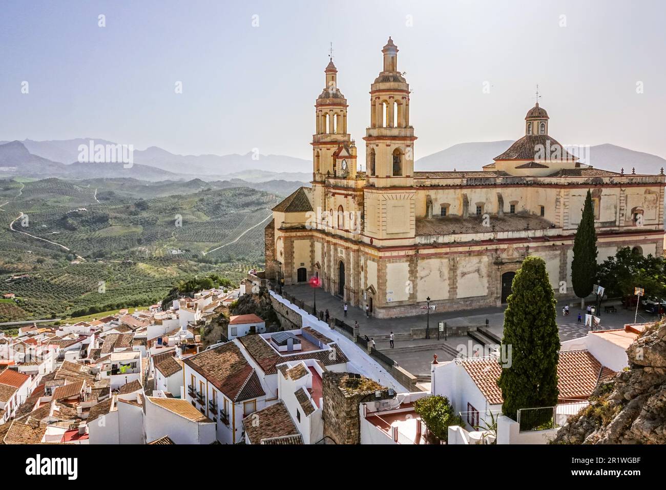 The Our Lady of the Incarnation church dominating the Pueblo Blanco ...