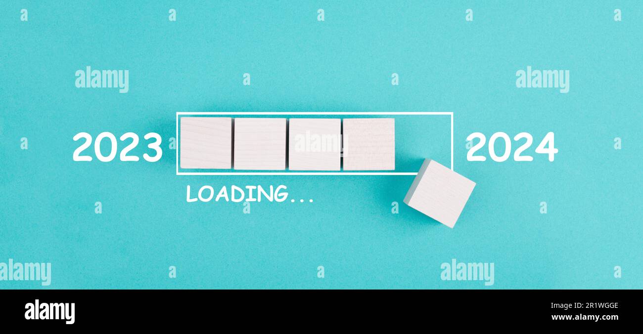 New year 2024 is loading, calendar date, end of the year Stock Photo ...