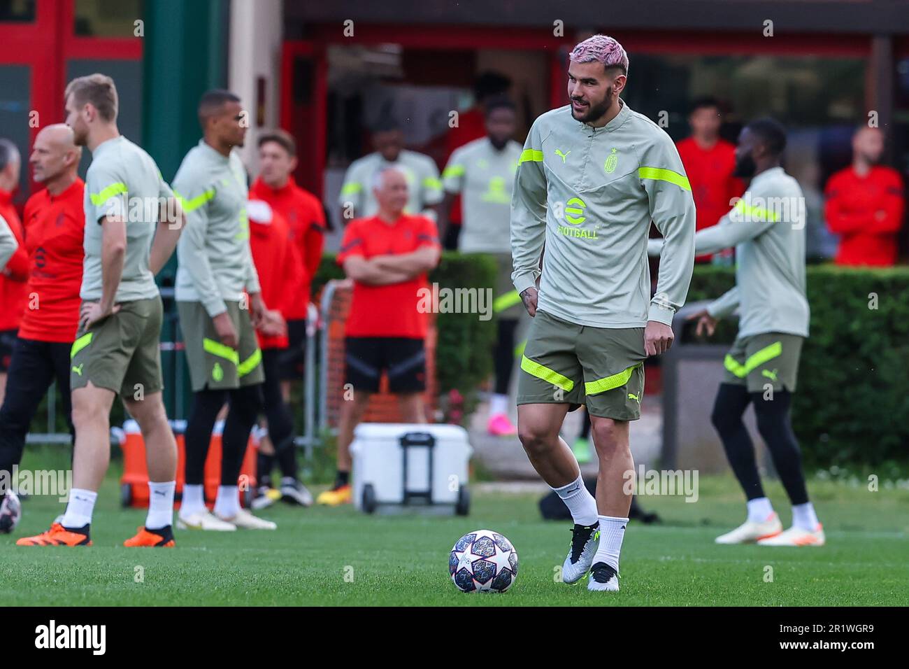 Milan, Italy. 15th May, 2023. Theo Hernandez of AC Milan looks on ...
