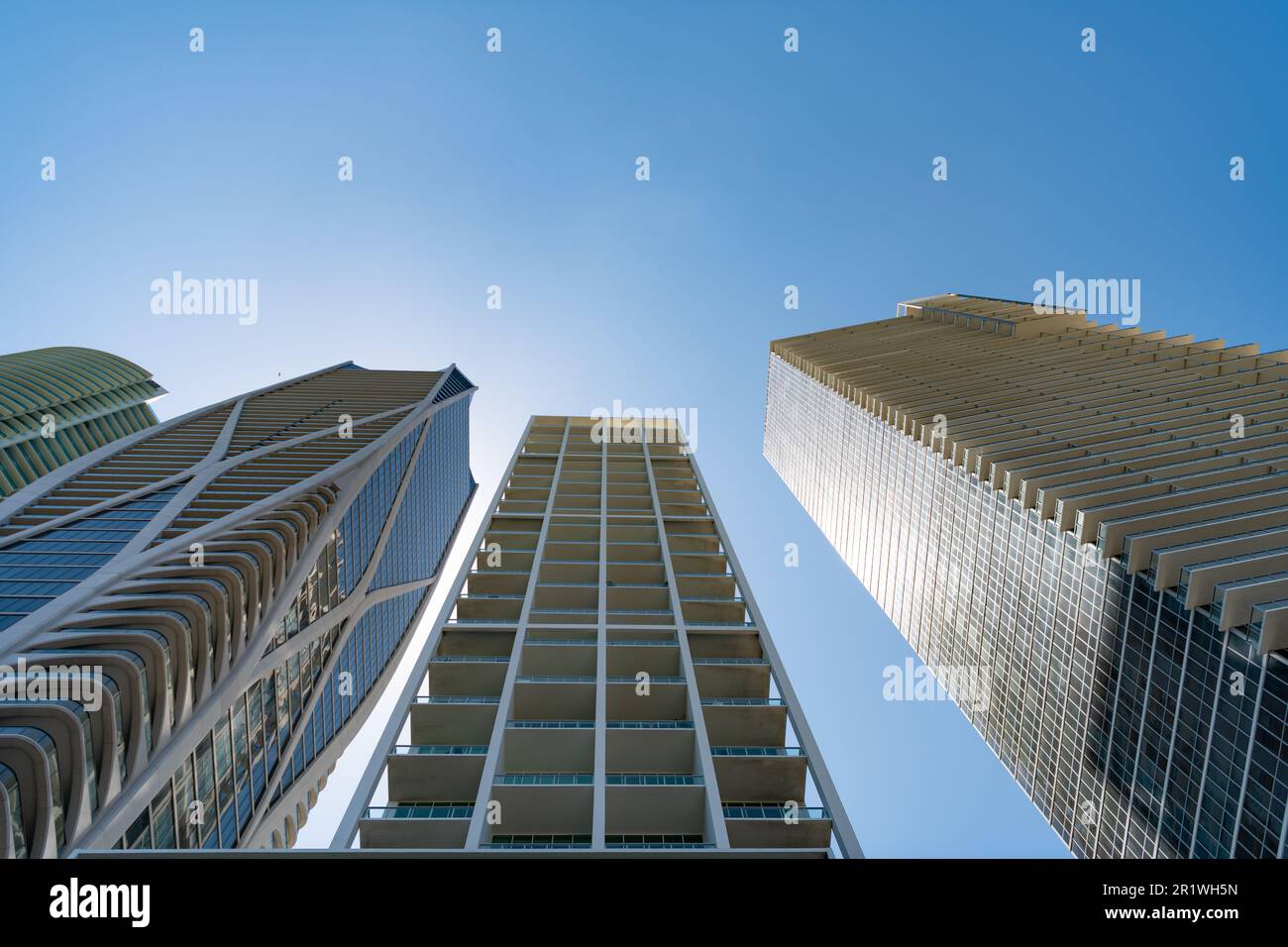skyscraper architectural building in miami downtown. photo of ...