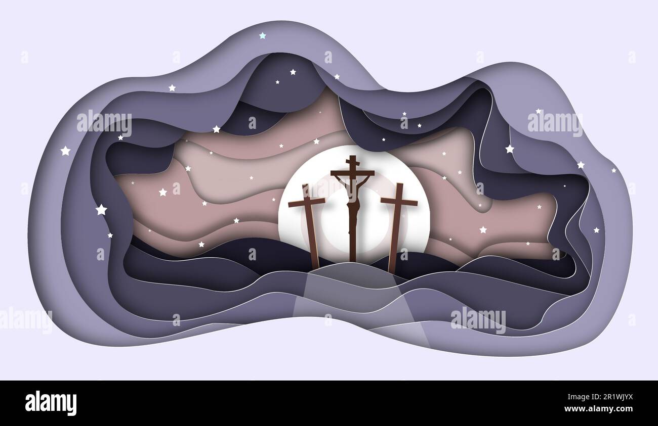 The only way to heaven. The path. Bible story. Paper art. Abstract ...