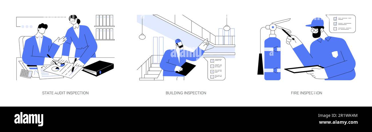 Business inspections abstract concept vector illustrations Stock Vector ...