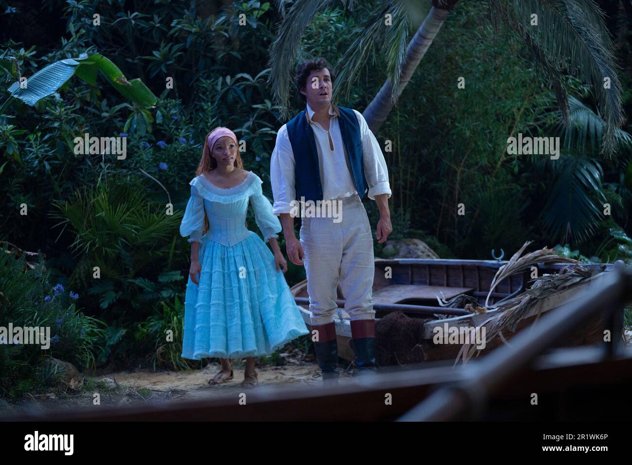 THE LITTLE MERMAID, from left: Halle Bailey as Ariel, Jonah Hauer-King ...