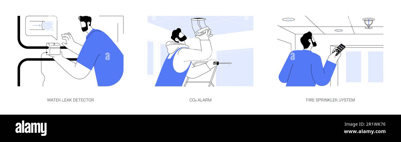 Smart home sensors abstract concept vector illustrations Stock Vector Image & Art - Alamy