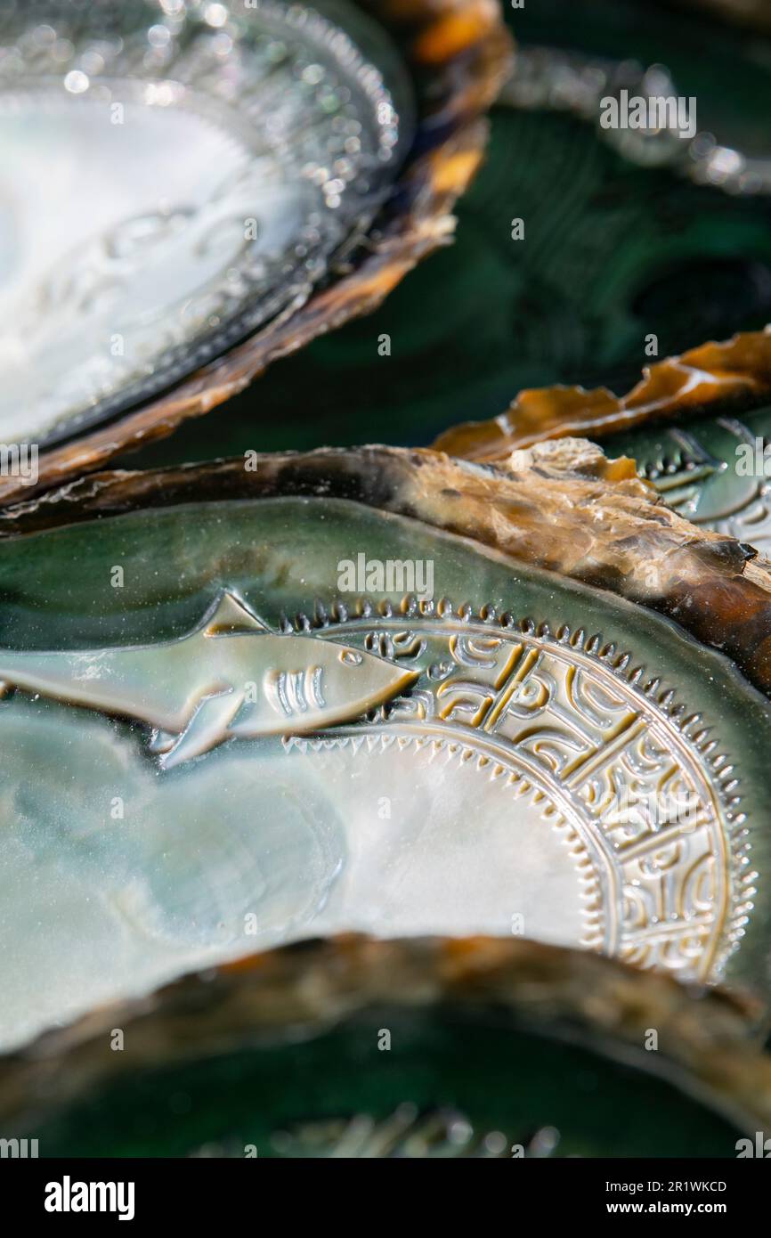 South Pacific, French Polynesia, Gambier Islands, Island of Mangareva ...