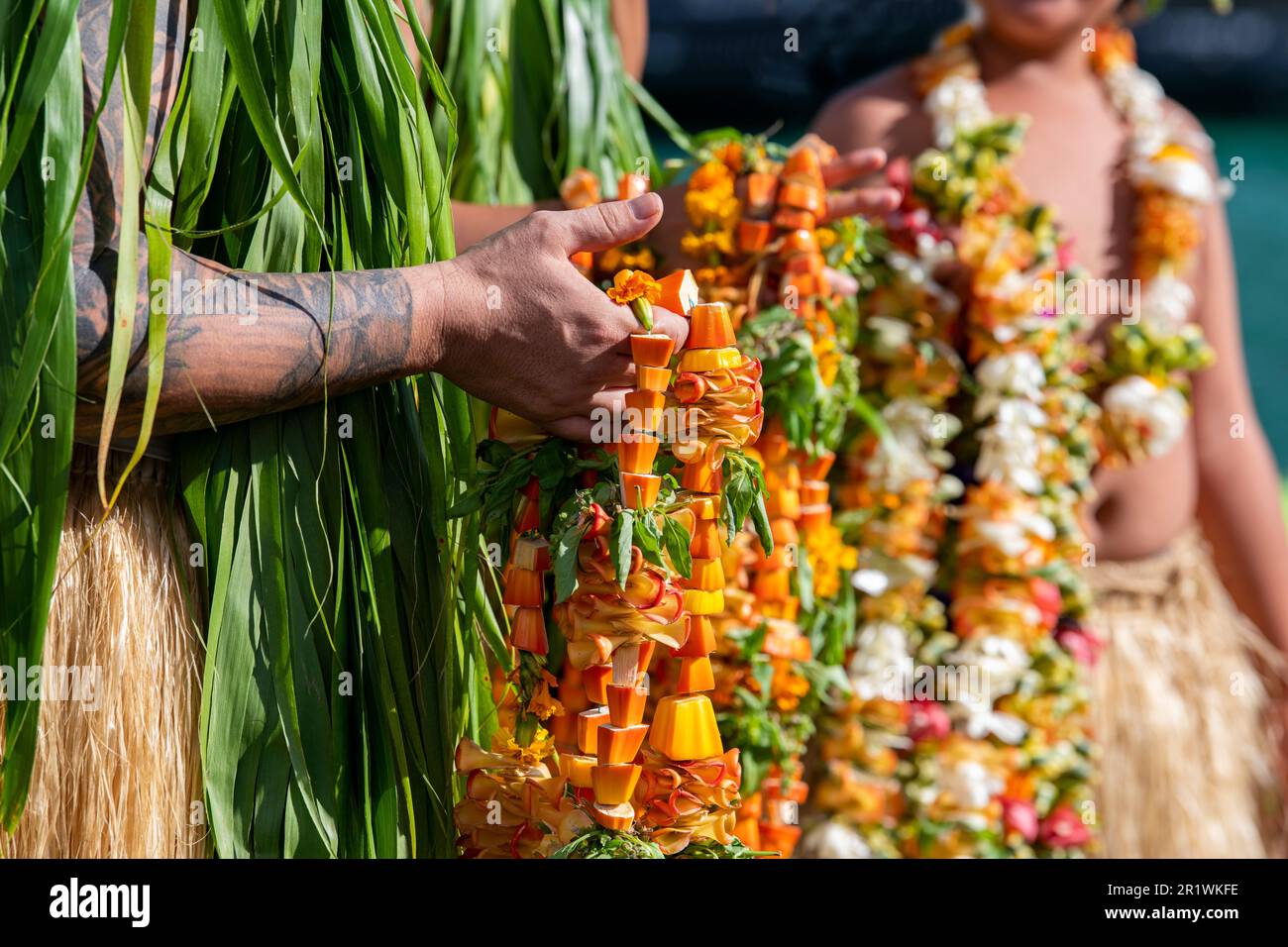 South Pacific, French Polynesia, Gambier Islands, Island of Mangareva ...