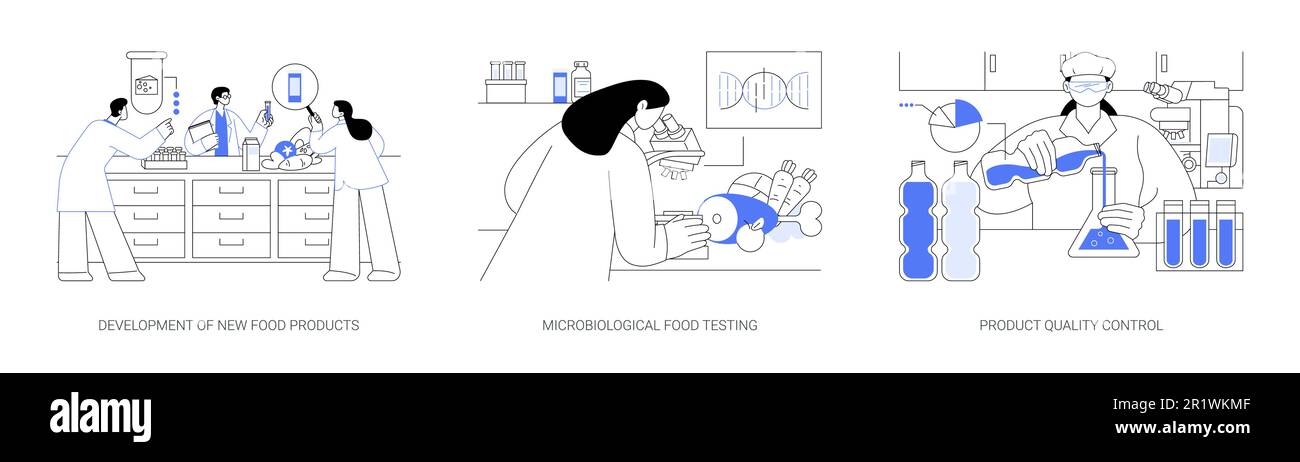 Food engineering abstract concept vector illustrations Stock Vector ...