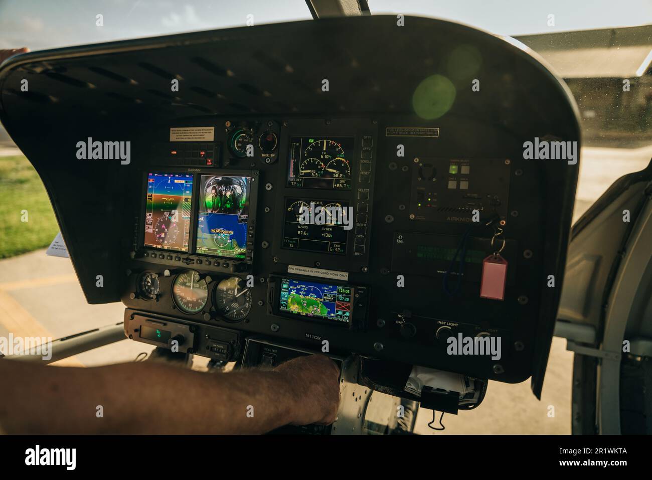 inside the cockpit of a helicopter in hawaii. High quality photo Stock ...
