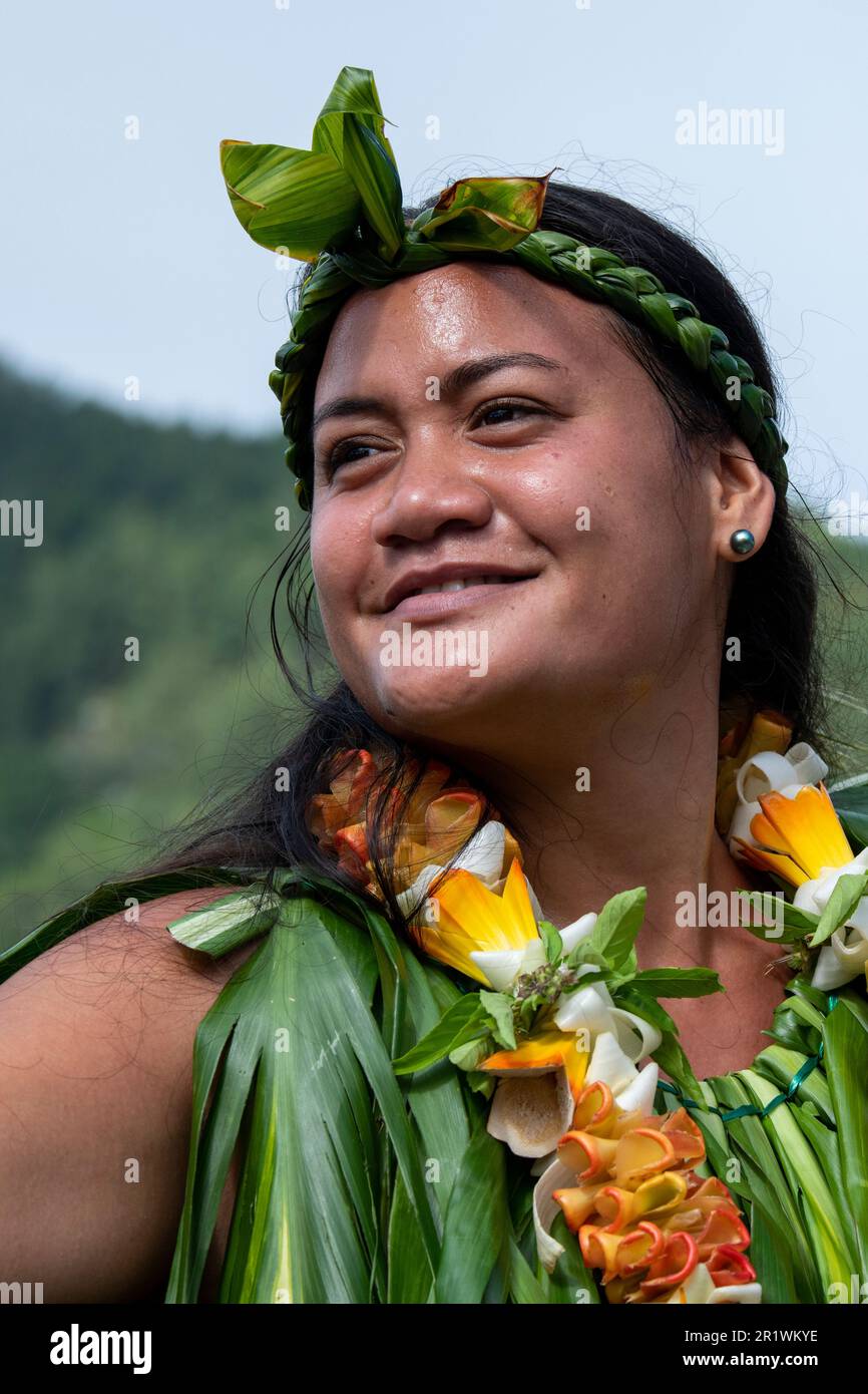 South Pacific, French Polynesia, Gambier Islands, Island of Mangareva ...