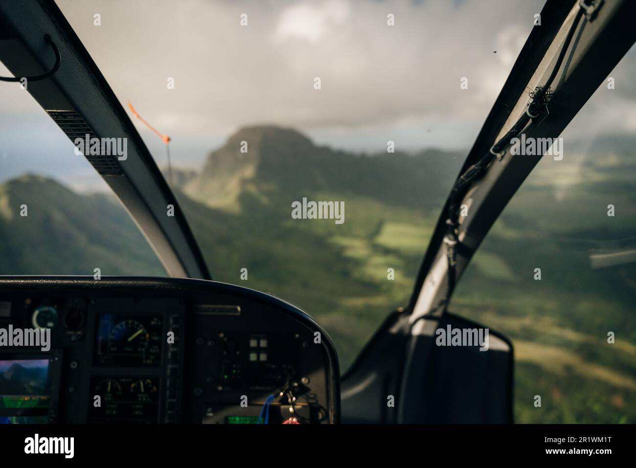 inside the cockpit of a helicopter in hawaii. High quality photo Stock ...