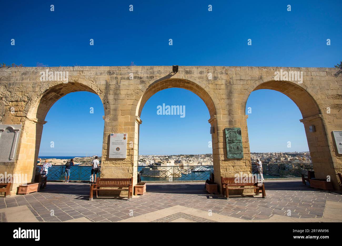 Valletta, Malta. October 7, 2022. The Upper Barrakka Gardens is a ...