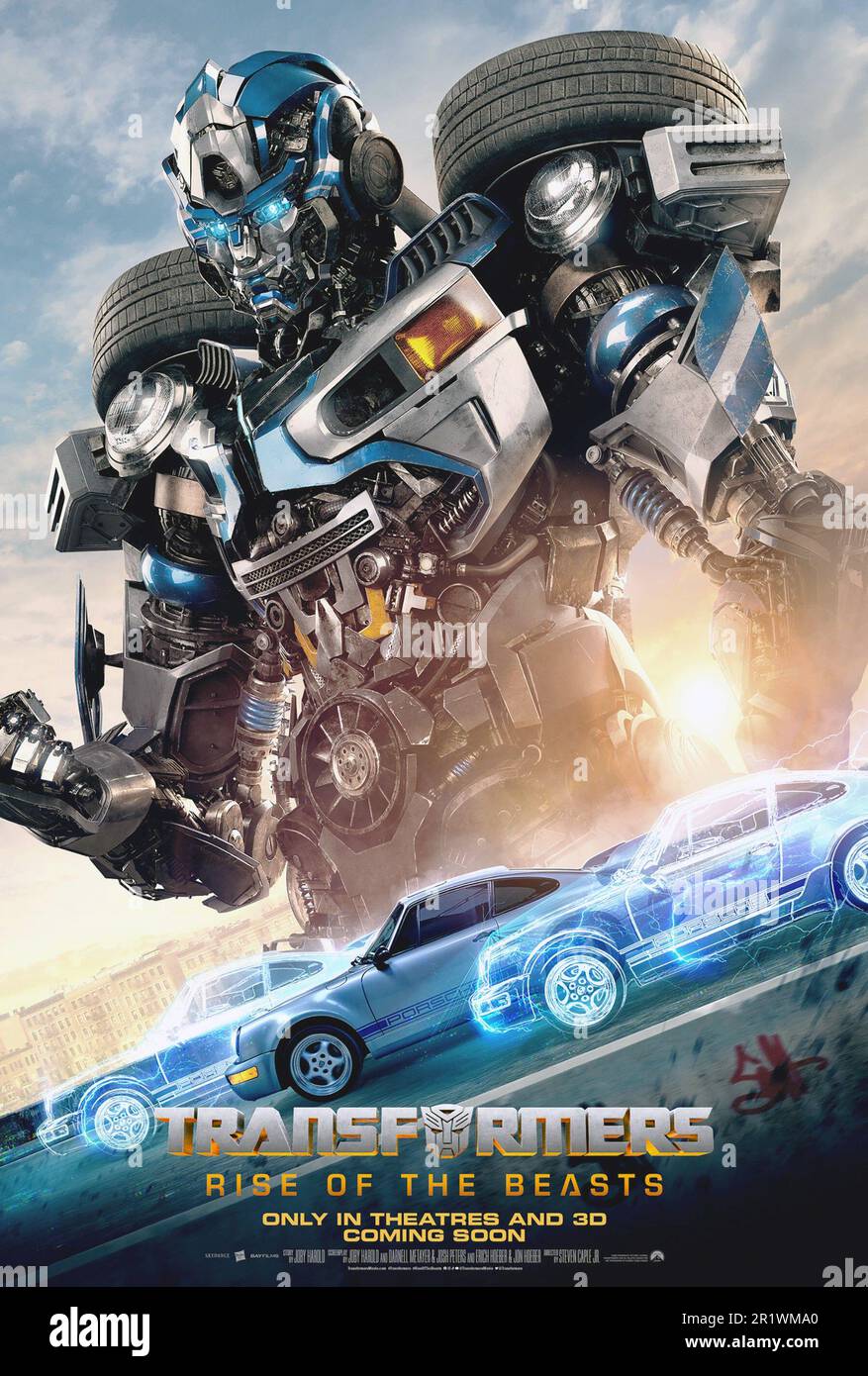 TRANSFORMERS: RISE OF THE BEASTS, character poster, Mirage (voice: Pete ... TRANSFORMERS: RISE OF THE BEASTS, character poster, Mirage (voice: Pete ...