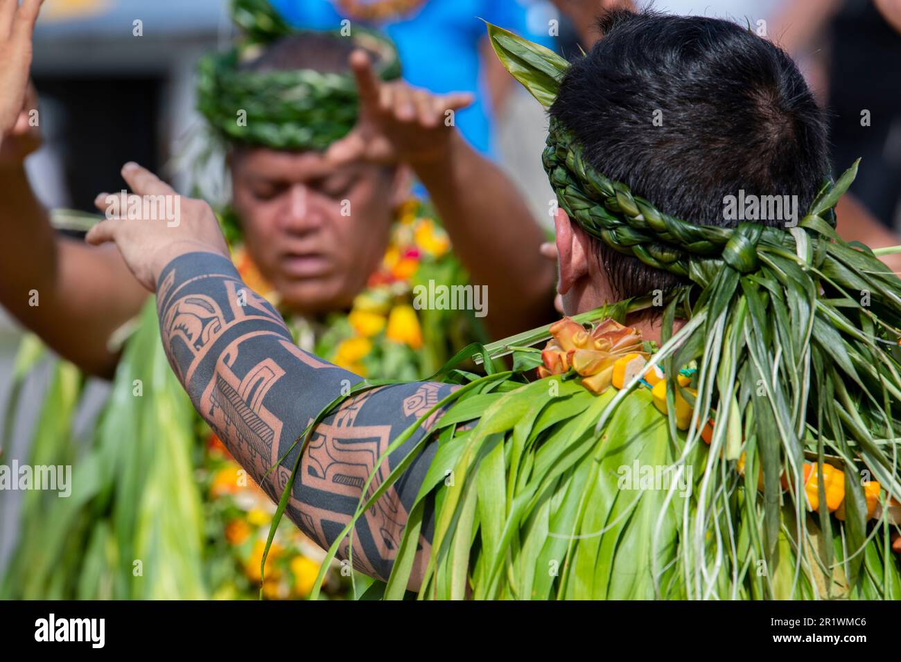 South Pacific, French Polynesia, Gambier Islands, Island of Mangareva ...