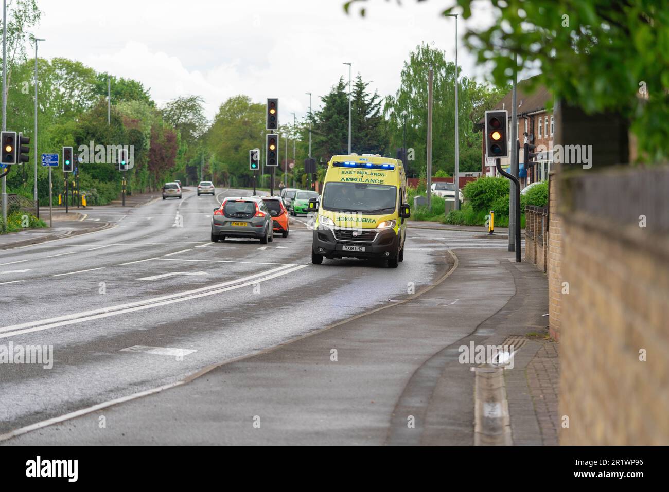 Blue lights, ambulance, emergency, trauma, stretcher, rescue, call 999 ...