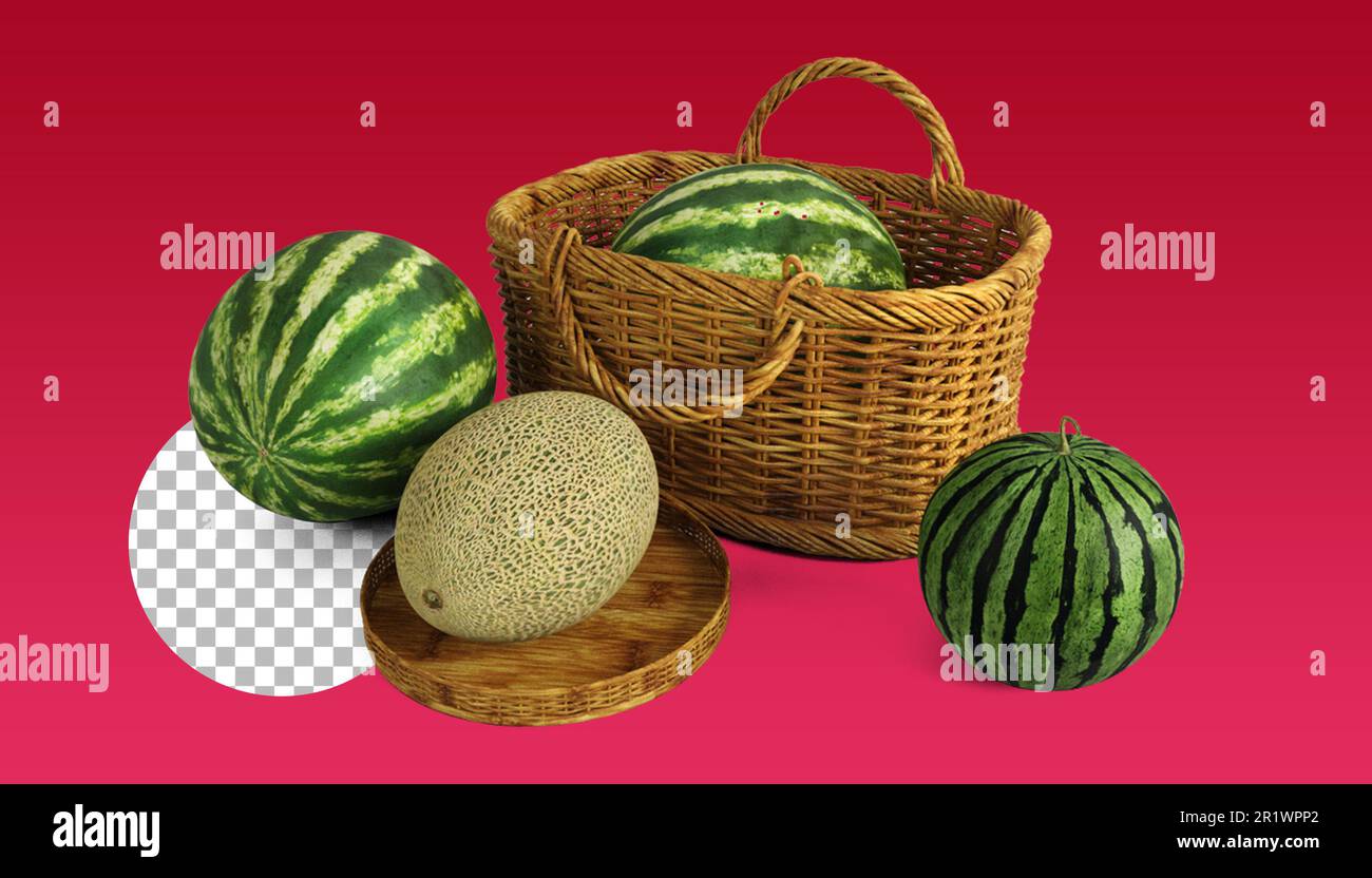 Water melon fruits for tropical scene element Stock Photo - Alamy