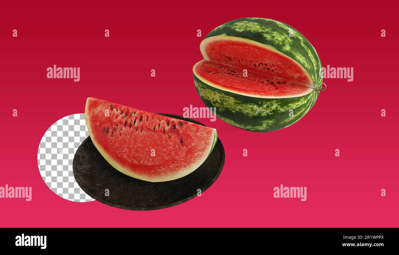 Water melon fruits for tropical scene element Stock Photo - Alamy