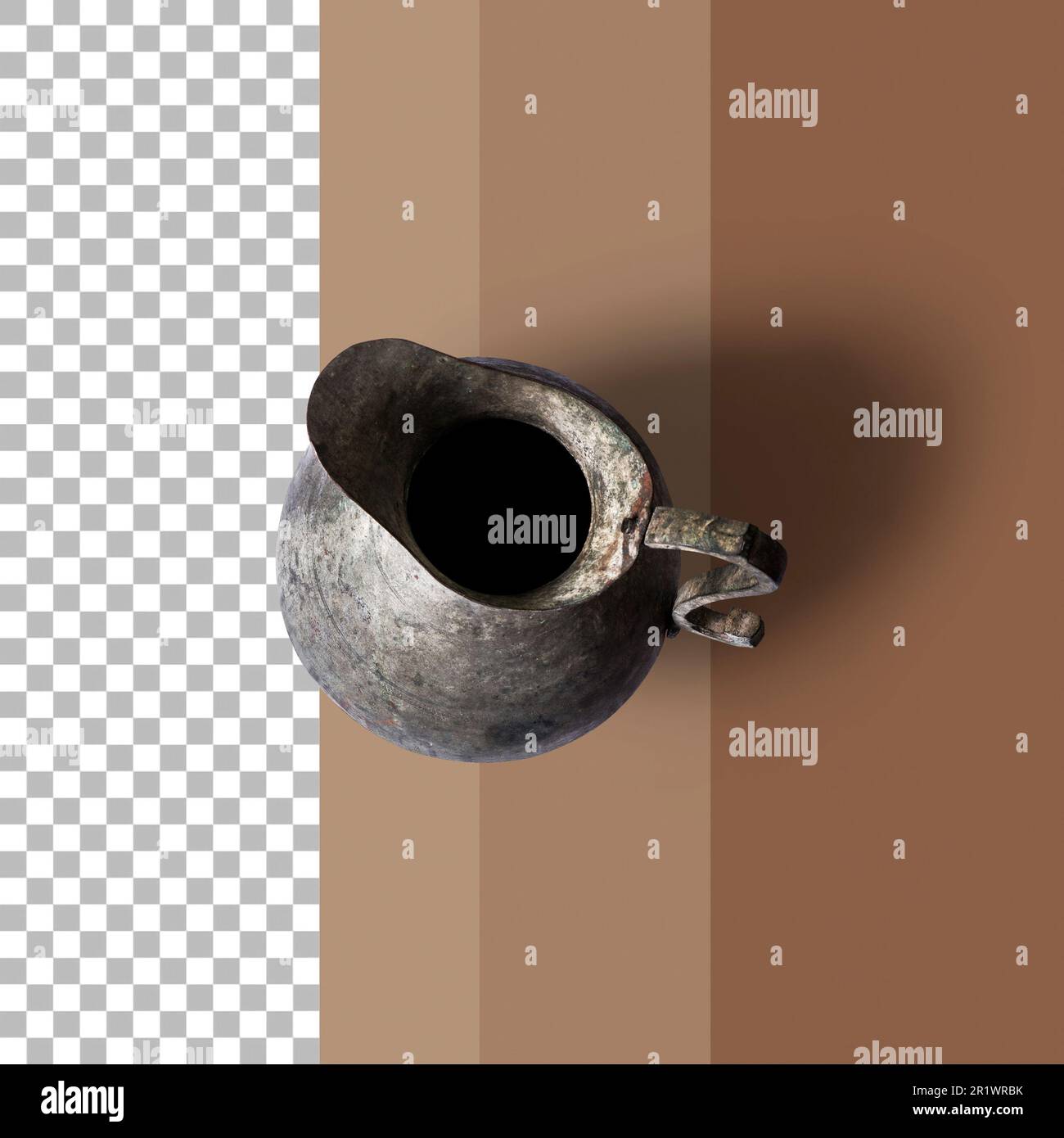 Top up view an antique water goblet isolated Stock Photo - Alamy