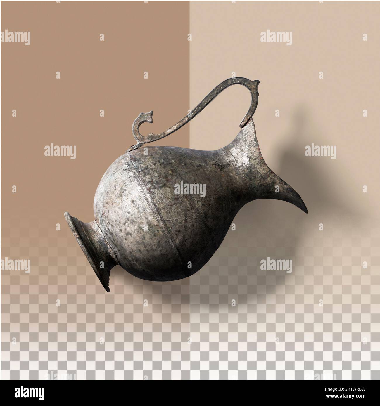 Top up view an antique water goblet isolated Stock Photo - Alamy