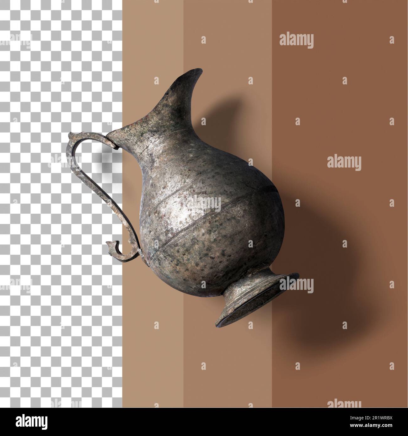 Top up view an antique water goblet isolated Stock Photo - Alamy