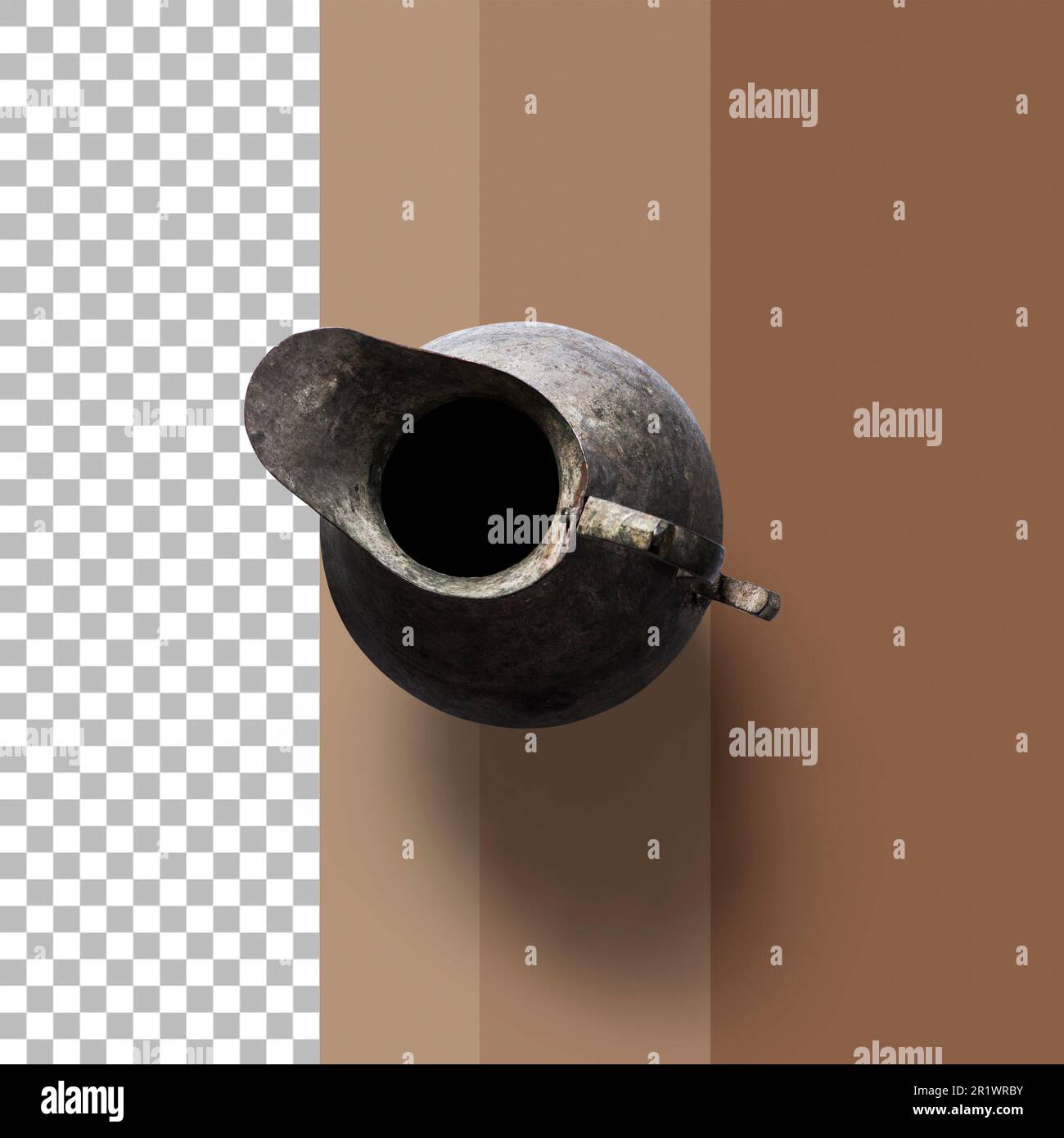 Top up view an antique water goblet isolated Stock Photo - Alamy