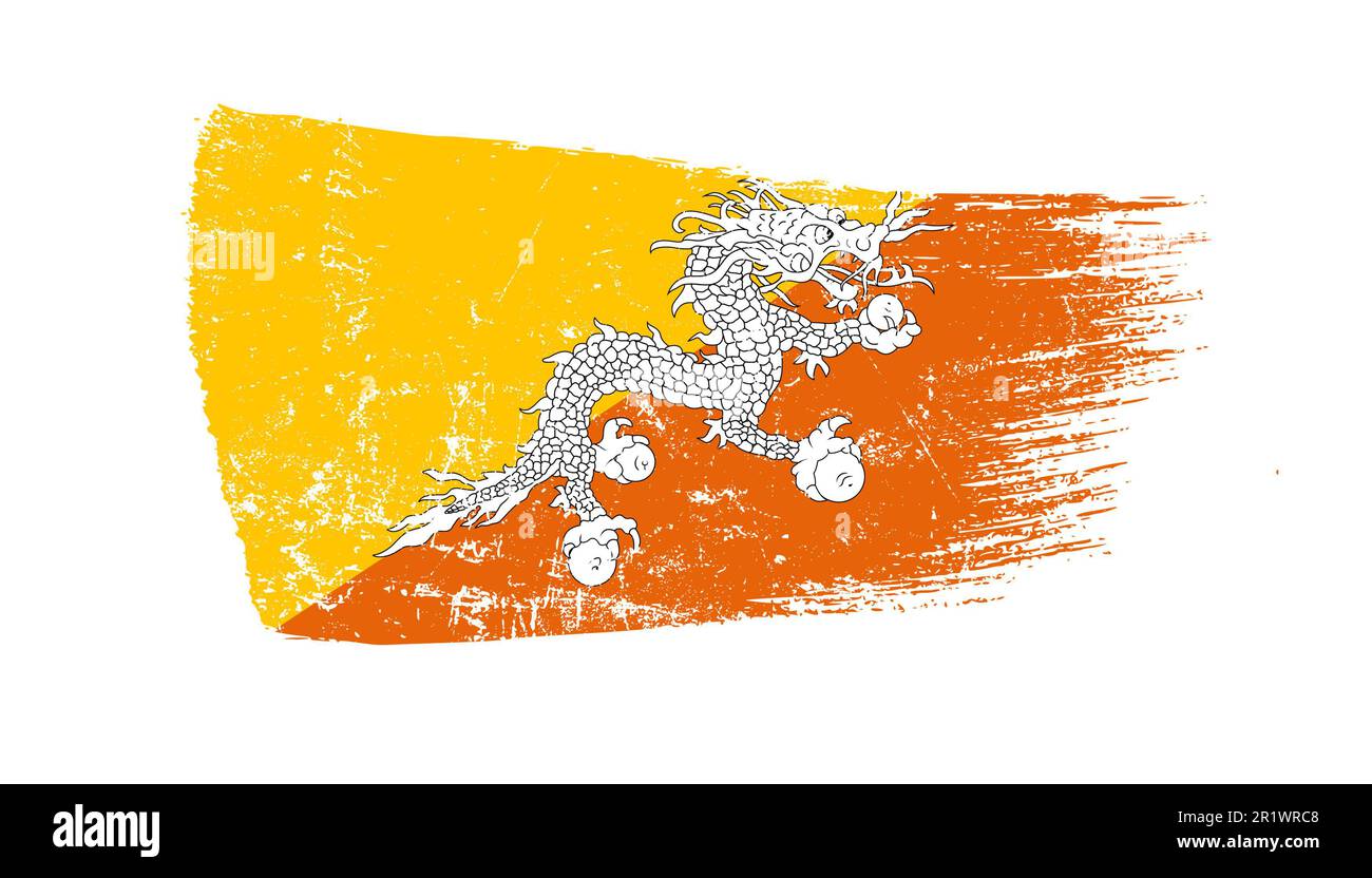 Waving flag of bhutan hi-res stock photography and images - Alamy