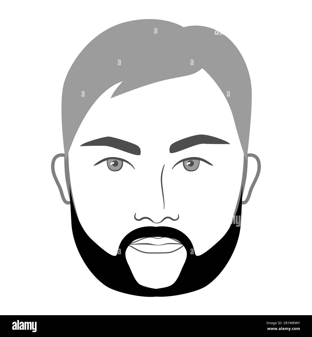 Mutton chops hair Stock Vector Images - Alamy