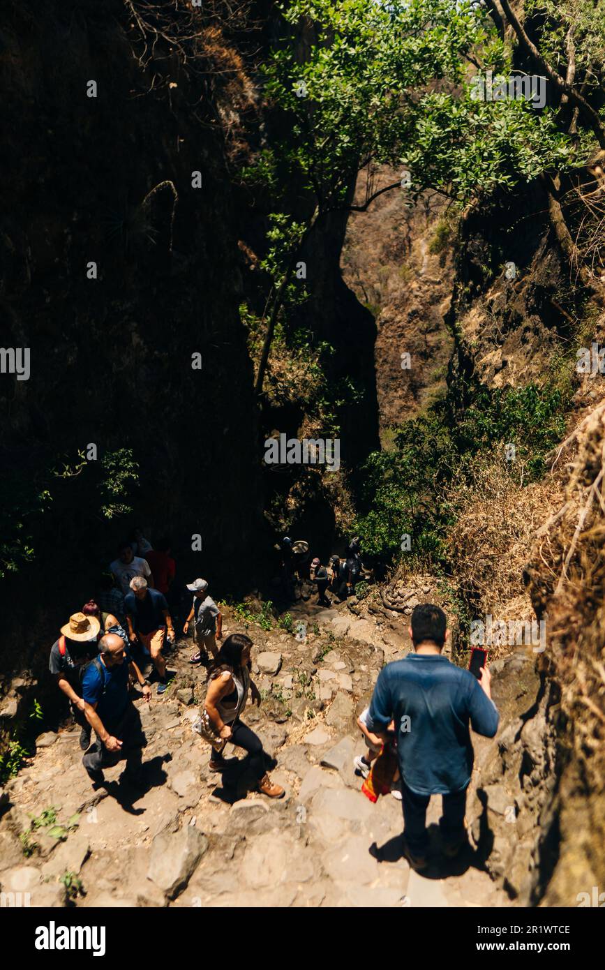 Tepozteco pyramid at Tepoztlan, Morelos, Mexico - april 2023. High ...
