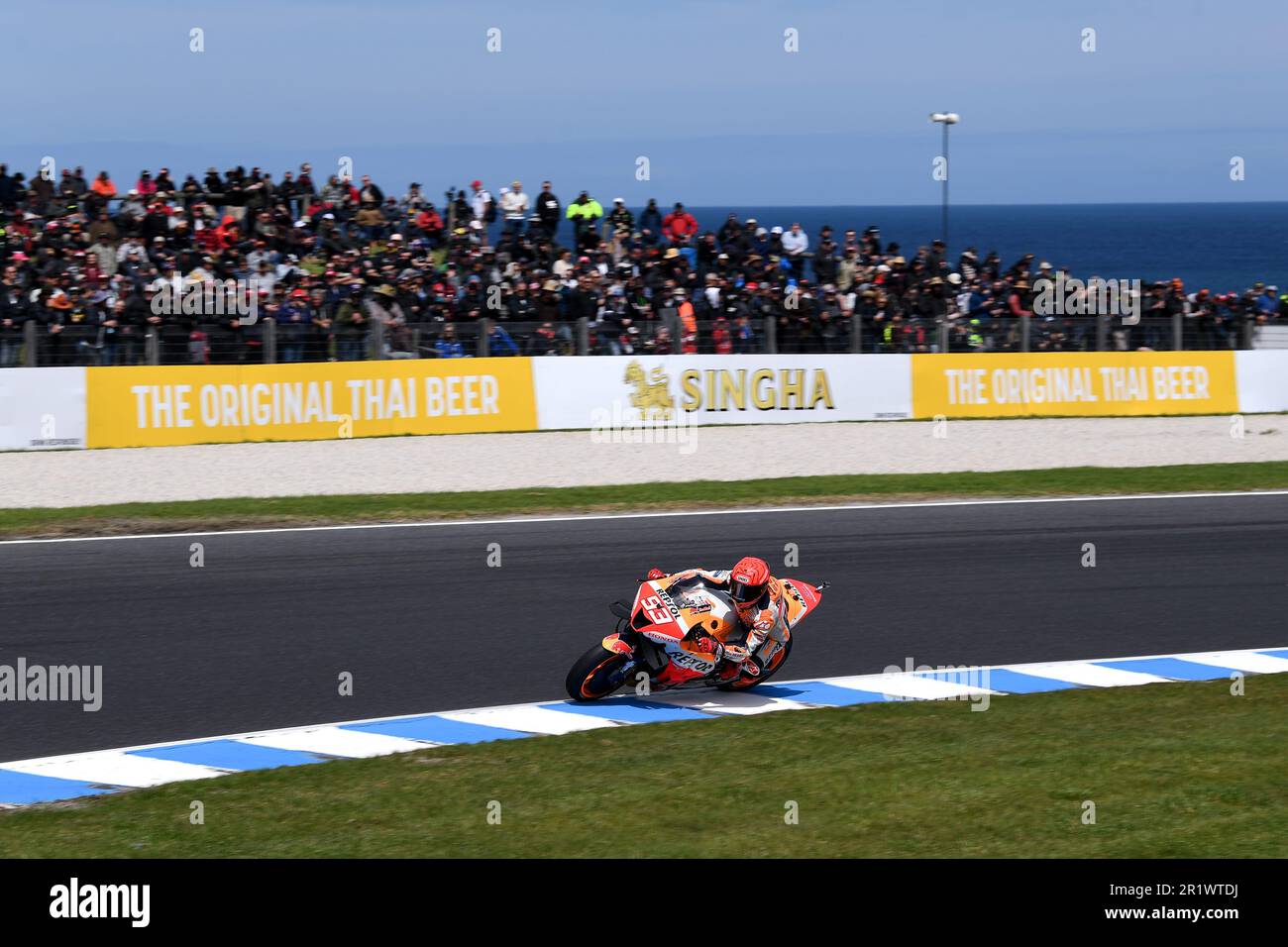 Phillip Island, Australia, 15 October, 2022. Marc Marquez of Spain on the Repsol Honda Team ...