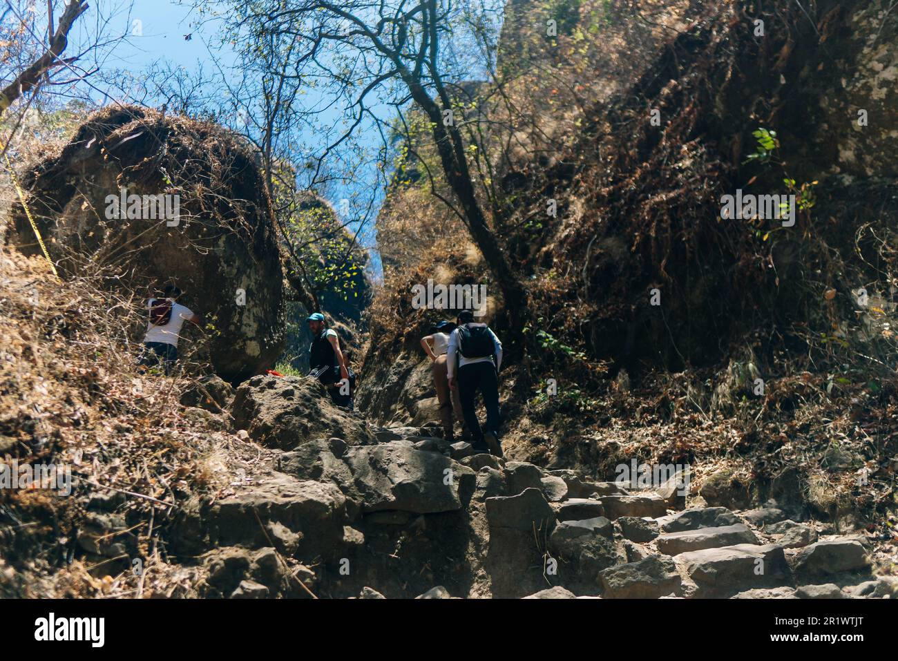 Tepozteco pyramid at Tepoztlan, Morelos, Mexico - april 2023. High ...