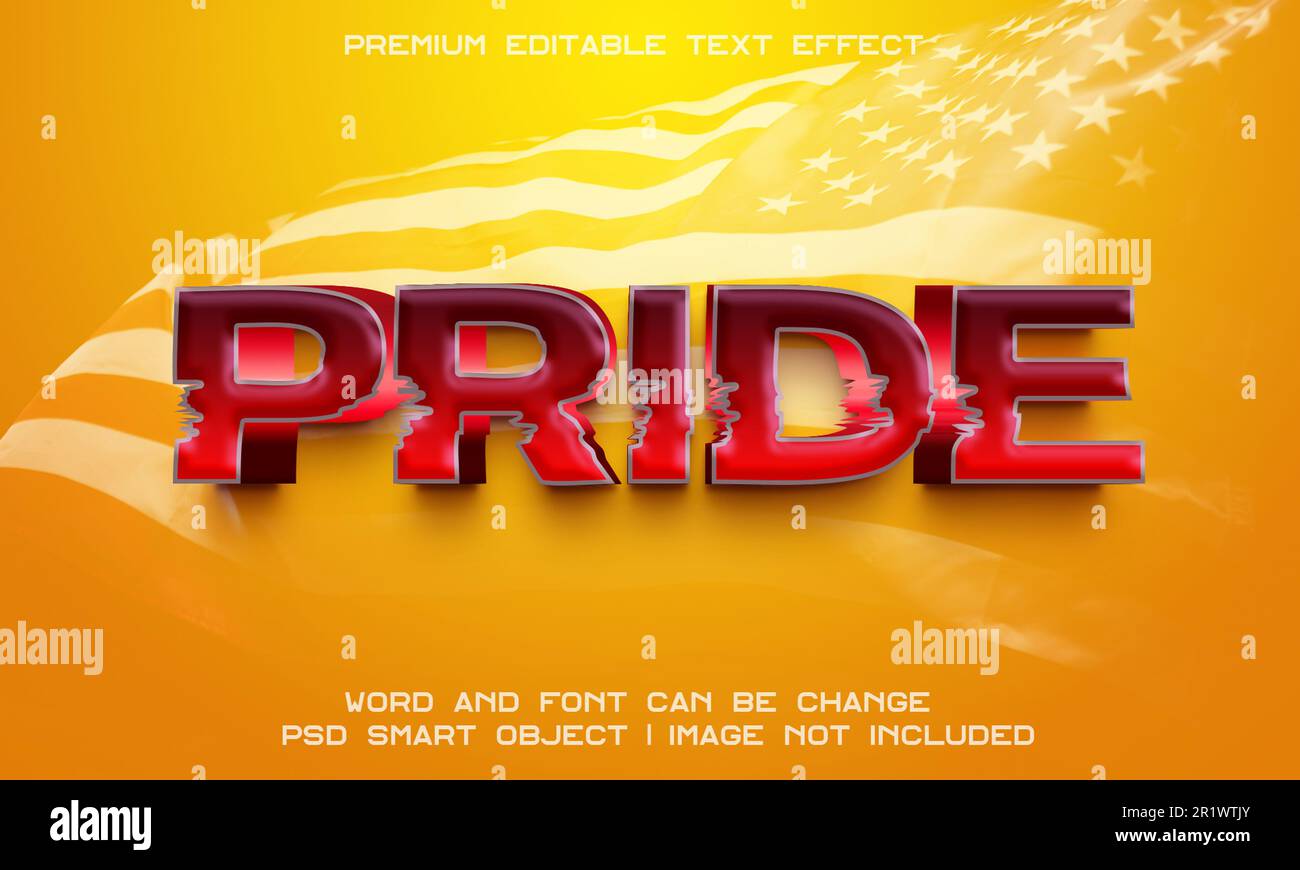 Courage to be pride 3d text effects Stock Photo - Alamy