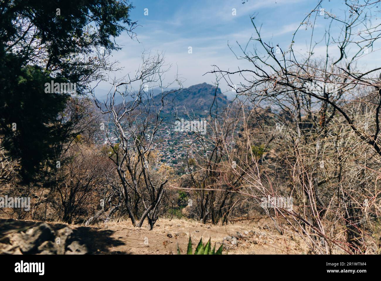 Tepozteco pyramid at Tepoztlan, Morelos, Mexico - april 2023. High ...