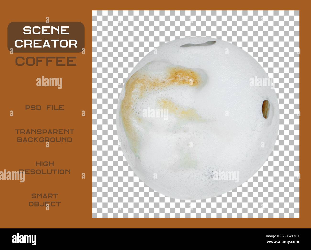 Close up view texture of coffee foam with transparency Stock Photo - Alamy