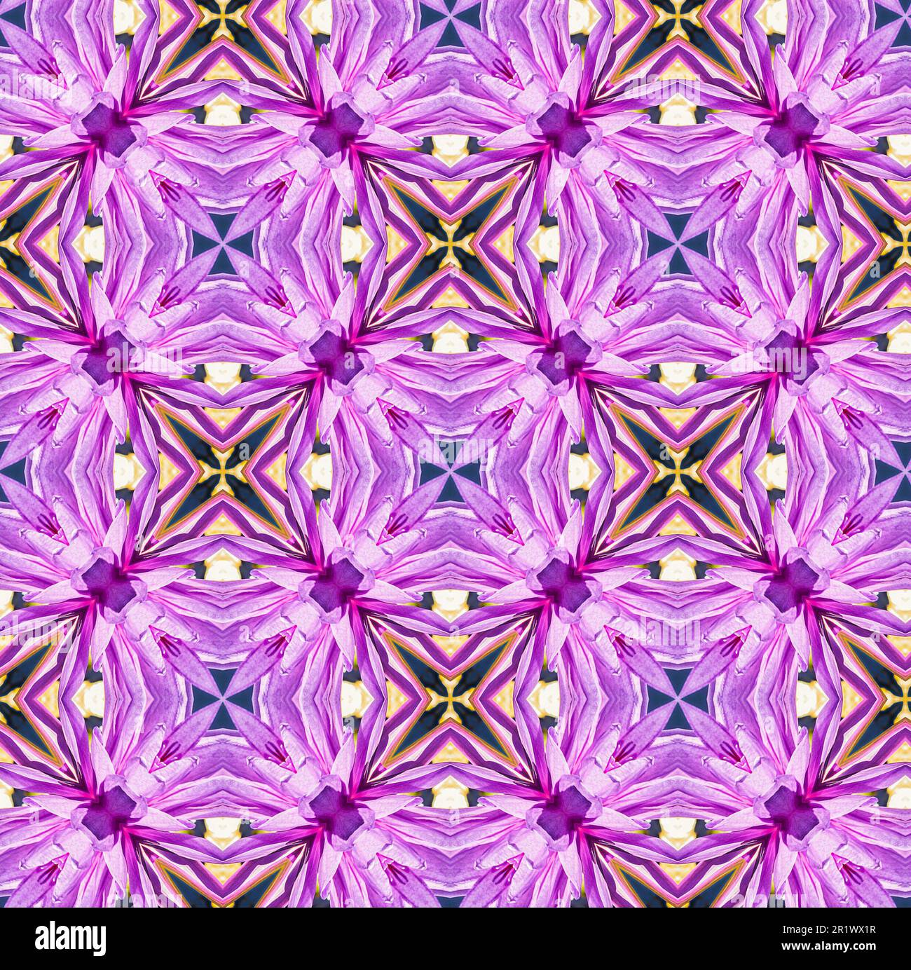 Painterly abstract seamless pattern with organic flower petal motifs in ...