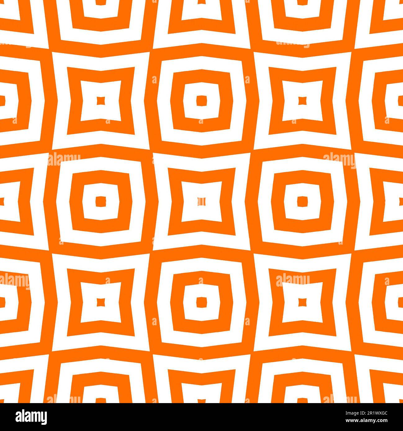 Retro orange optical illusion wavy psychedelic lines and squares ...