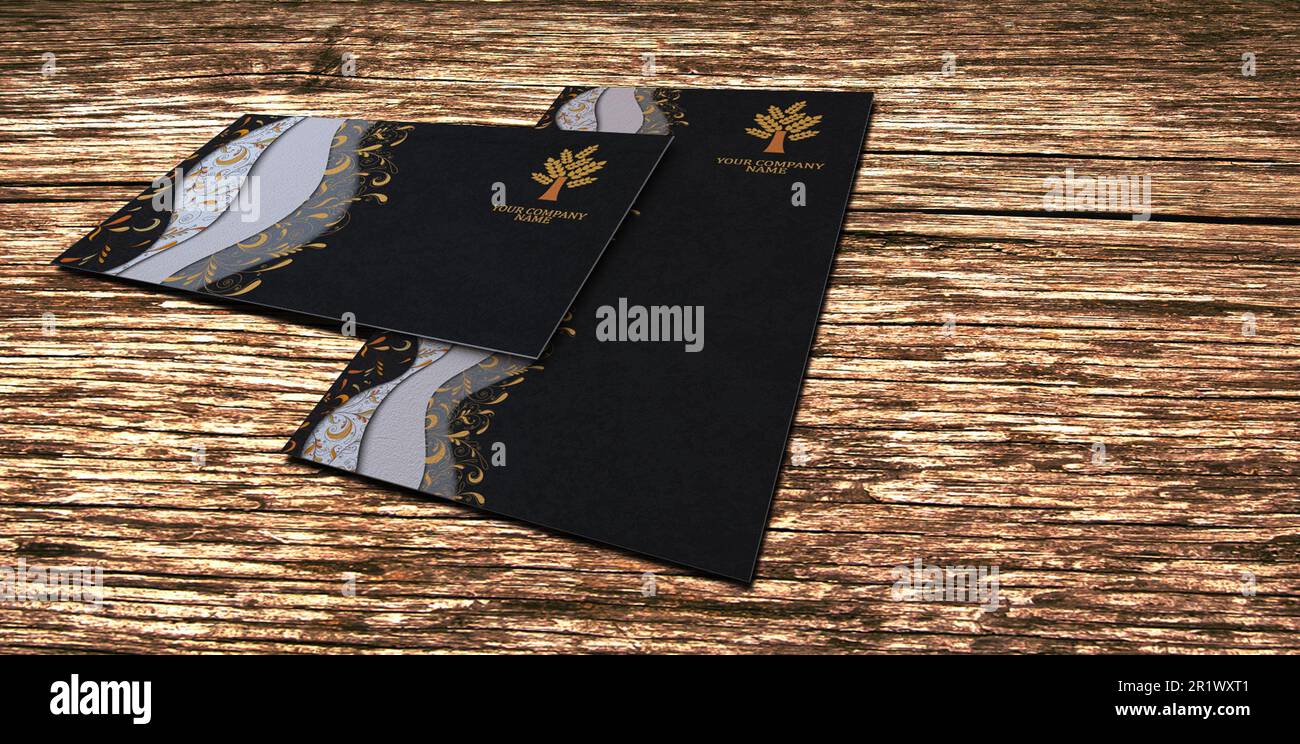 Black hard texture business card mockup for your project Stock Photo ...