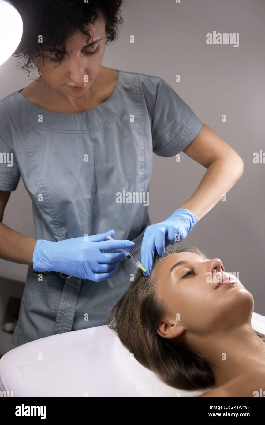 Beautiful woman getting facial hi-res stock photography and images - Alamy
