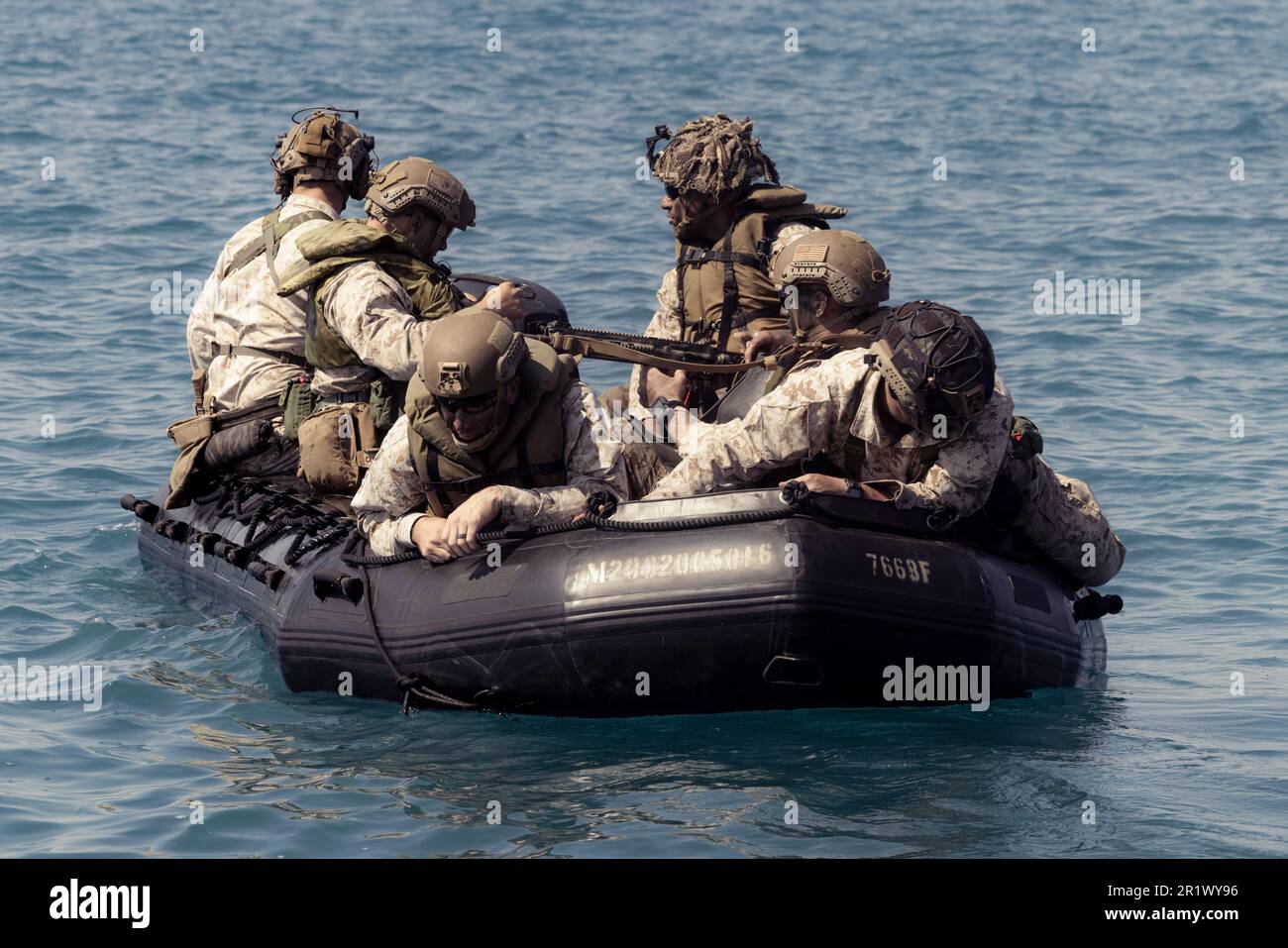 U.S. Marines with Battalion Landing Team 2/1, 31st Marine Expeditionary ...