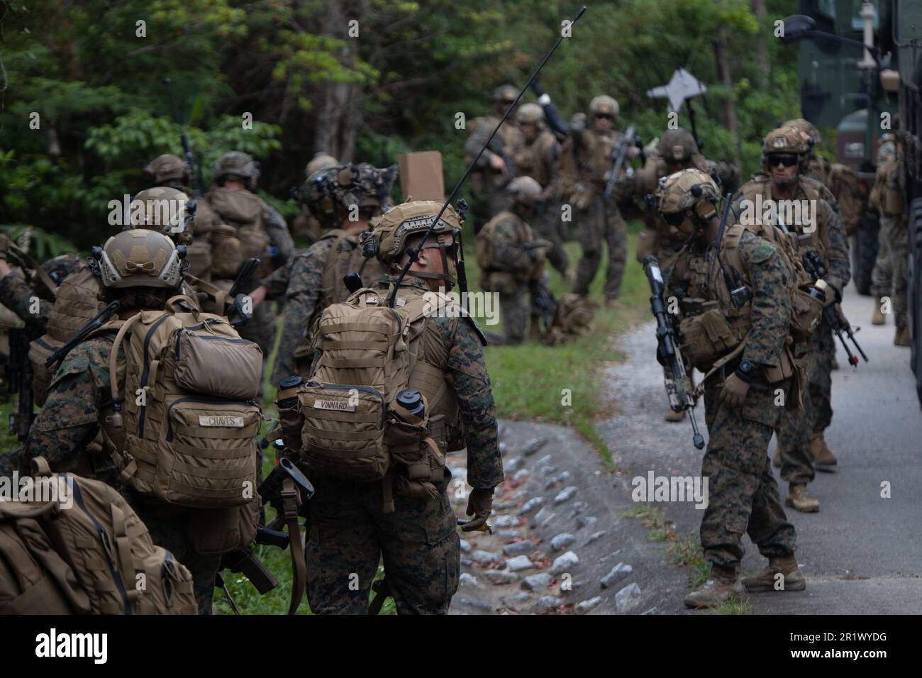U.S. Marines with Battalion Landing Team 2/1, 31st Marine Expeditionary ...