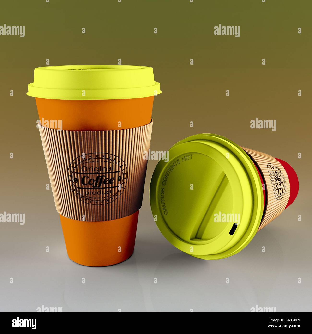 Simply Original scene paper cup packaging mockup .for your design ...