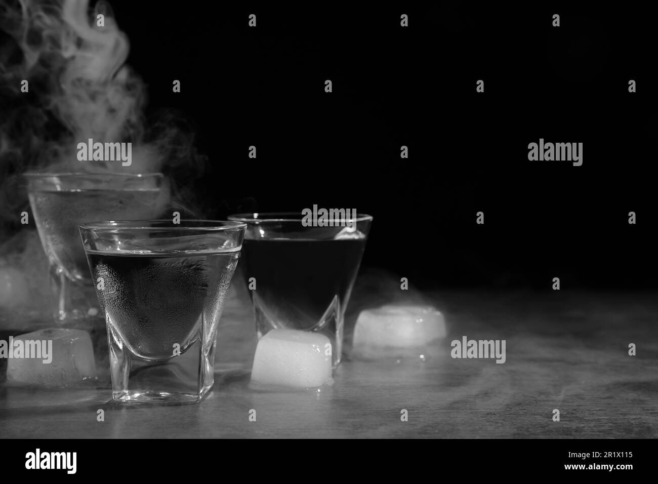 Spirit drink shots Black and White Stock Photos & Images - Alamy