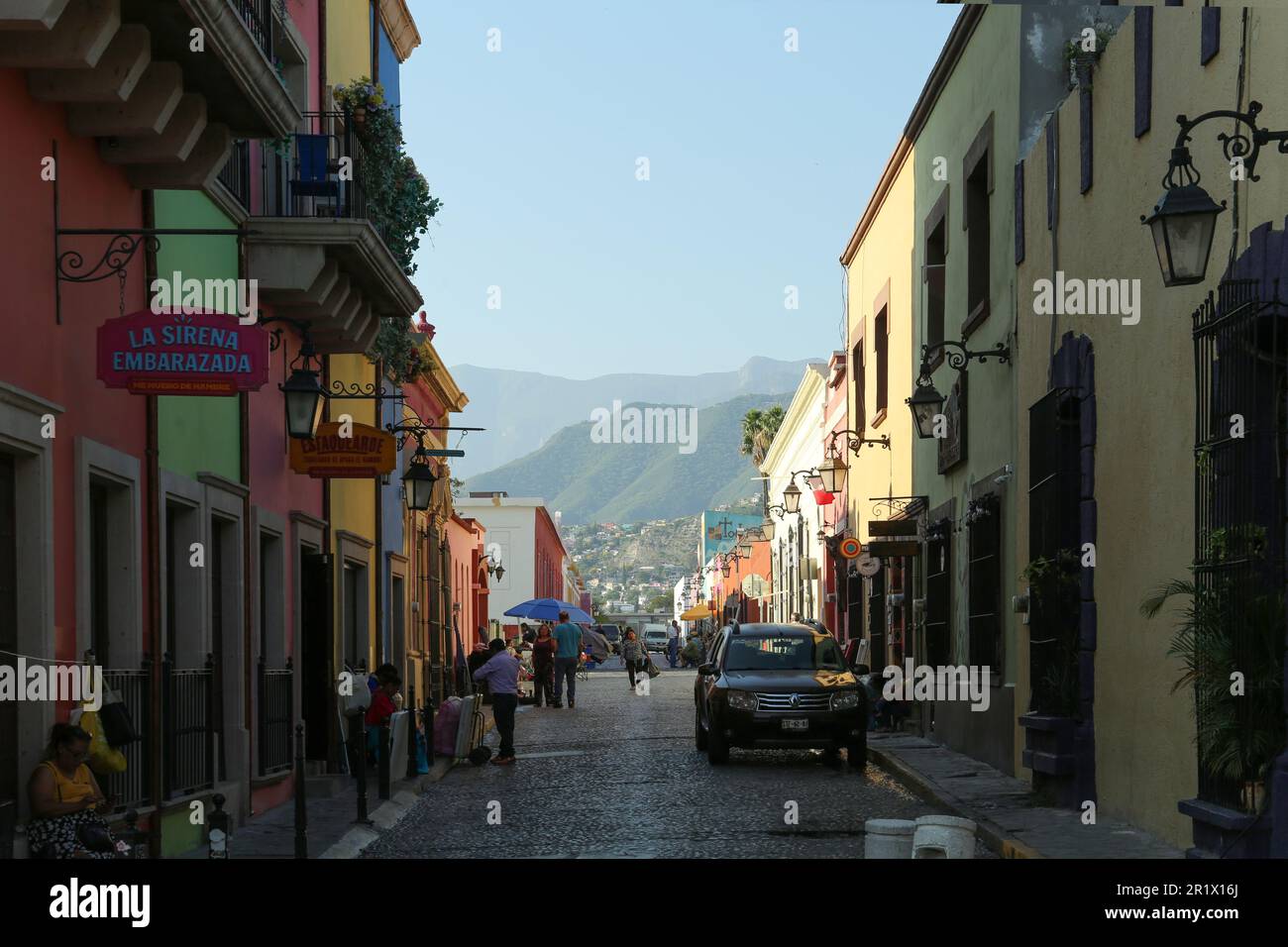 San Pedro Garza Garcia, Mexico - September 25, 2022: City street with ...