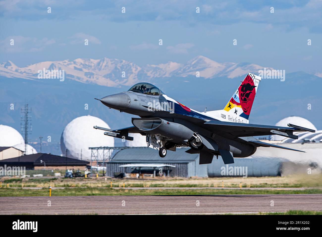 An F-16C Fighting Falcon, assigned to the 120th Fighter Squadron, Colorado Air National Guard ...