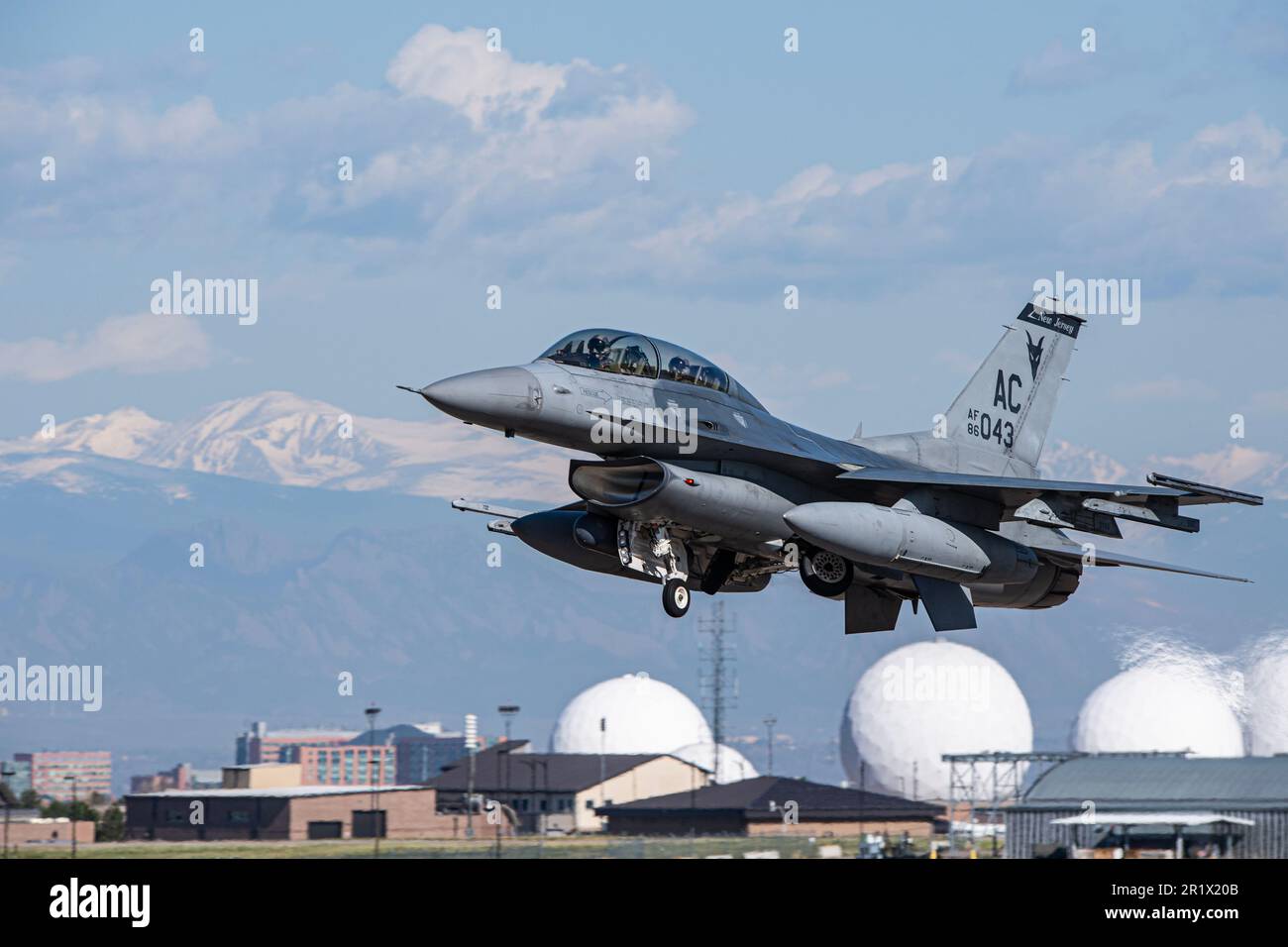 A U.S. Air Force F-16D Fighting Falcon, assigned to the 21st Fighter ...