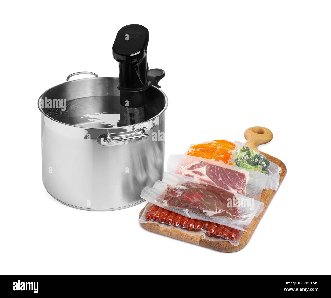 Thermal immersion circulator in pot and vacuum packs with different ...