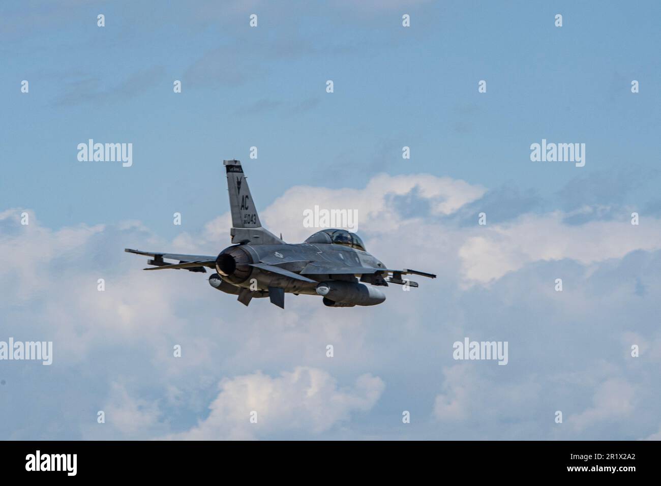 A U.S. Air Force F-16D Fighting Falcon, assigned to the 21st Fighter ...