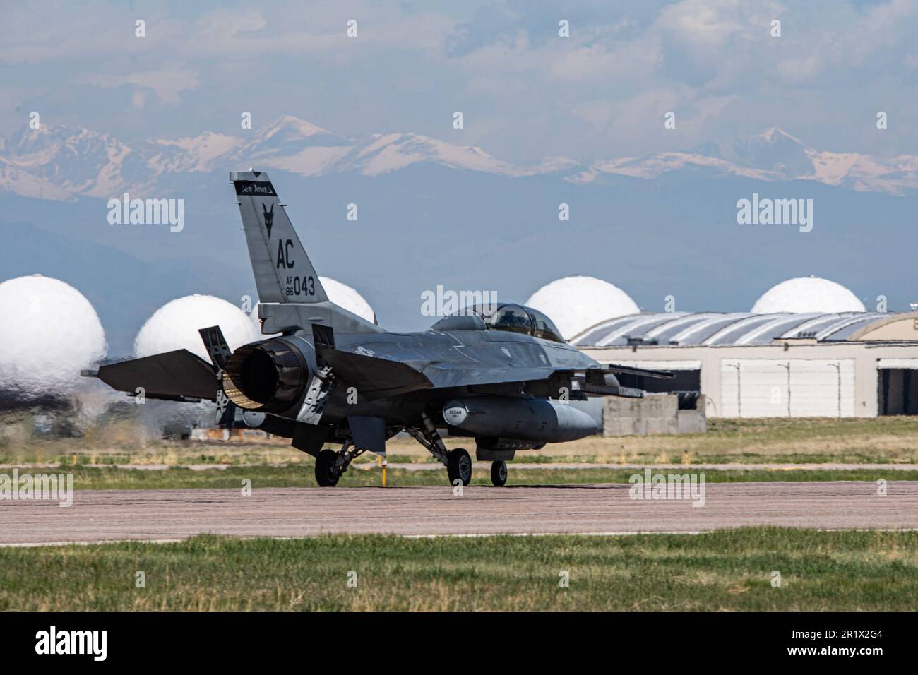 A U.S. Air Force F-16D Fighting Falcon, assigned to the 21st Fighter ...