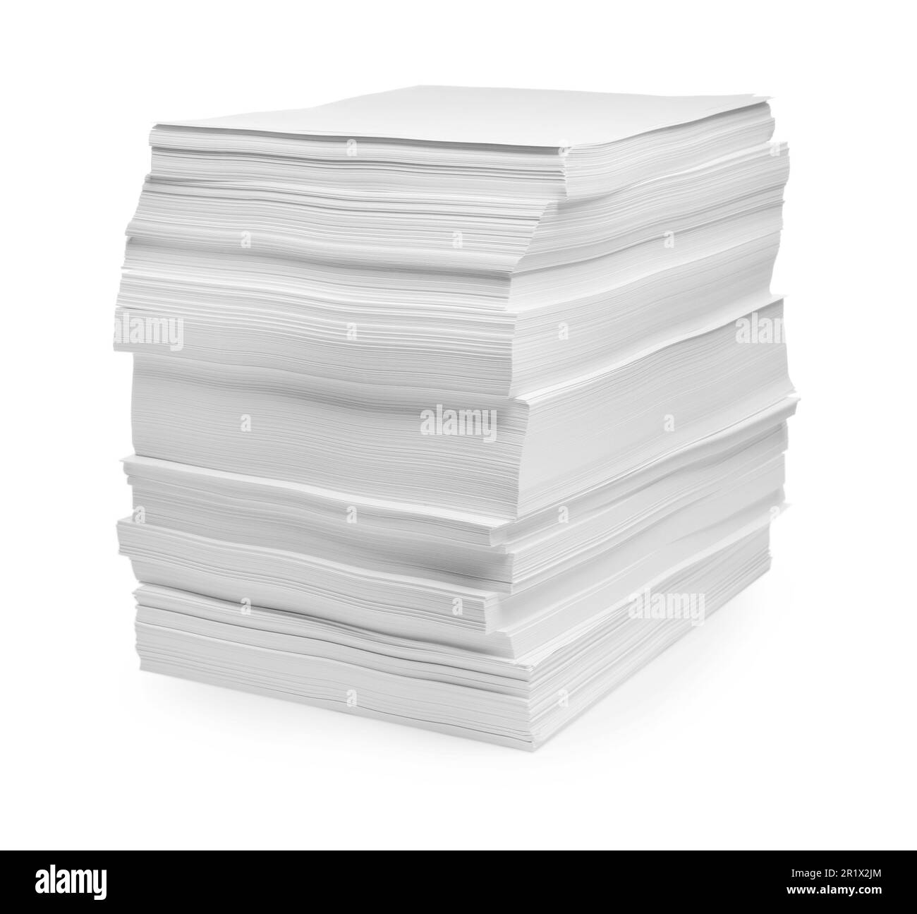 Stack of paper sheets isolated on white Stock Photo - Alamy