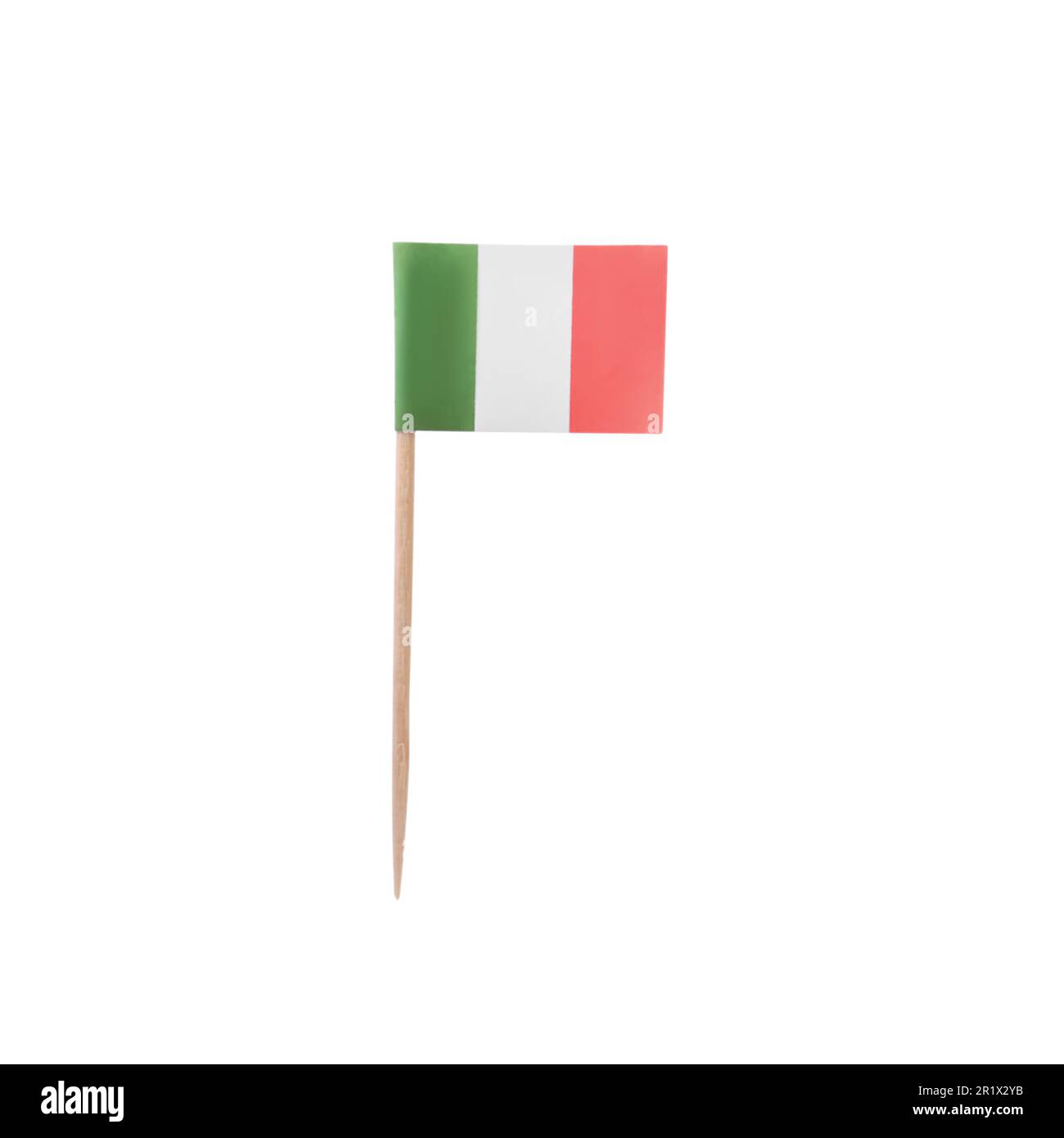 Small paper flag of Italy isolated on white Stock Photo - Alamy