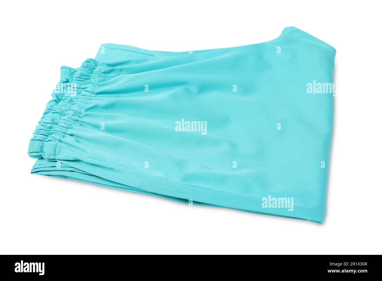 Clean turquoise medical uniform isolated on white Stock Photo - Alamy